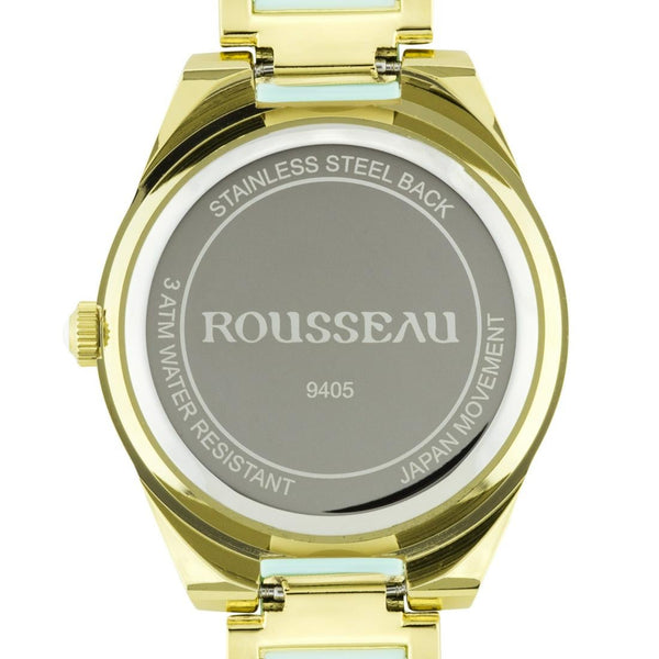 Rousseau Elegant Enamel Insert Link Ladies Watch Teal